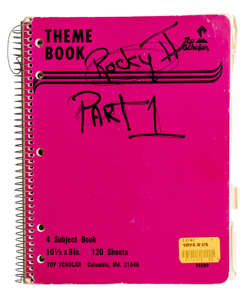 SYLVESTER STALLONE'S ORIGINAL HANDWRITTEN "ROCKY II" SCRIPT PAGES