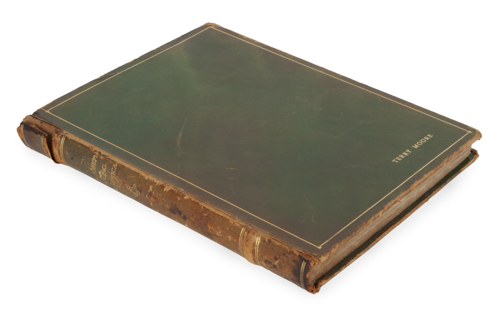 TERRY MOORE LEATHER-BOUND SCRIPT AND BLACK AND WHITE FILM STILLS FROM ...