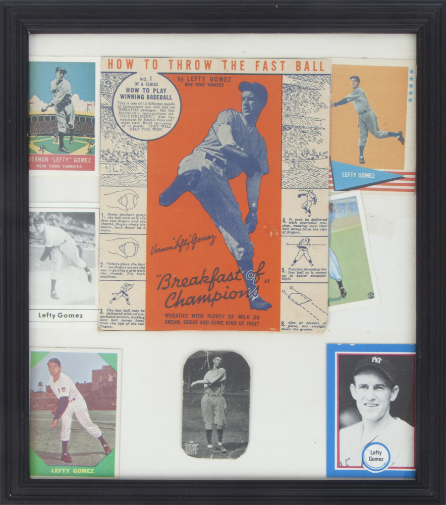 WHEATIES CEREAL BOX PANEL FEATURING HOF NY YANKEES LEFTY GOMEZ AND A ...