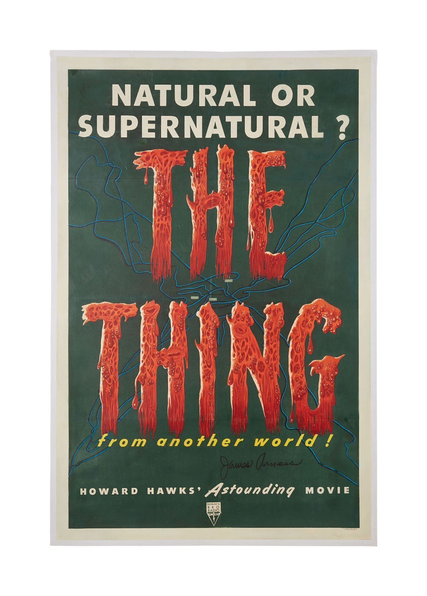 James Arness | Signed "The Thing from Another World" Film Poster and Photos