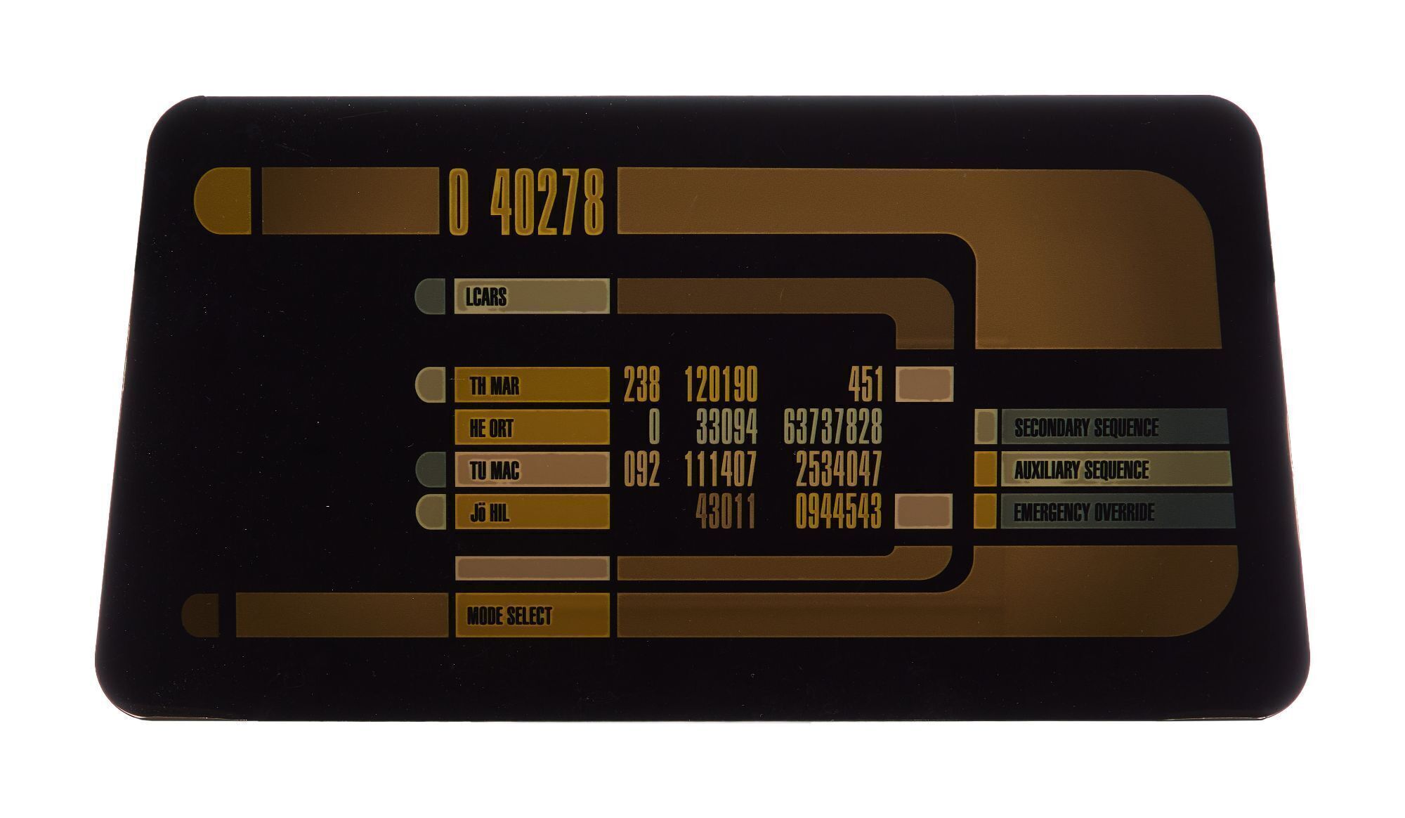 Star Trek: Picard | USS Enterprise-D CONN Chair LCARS Side Panel