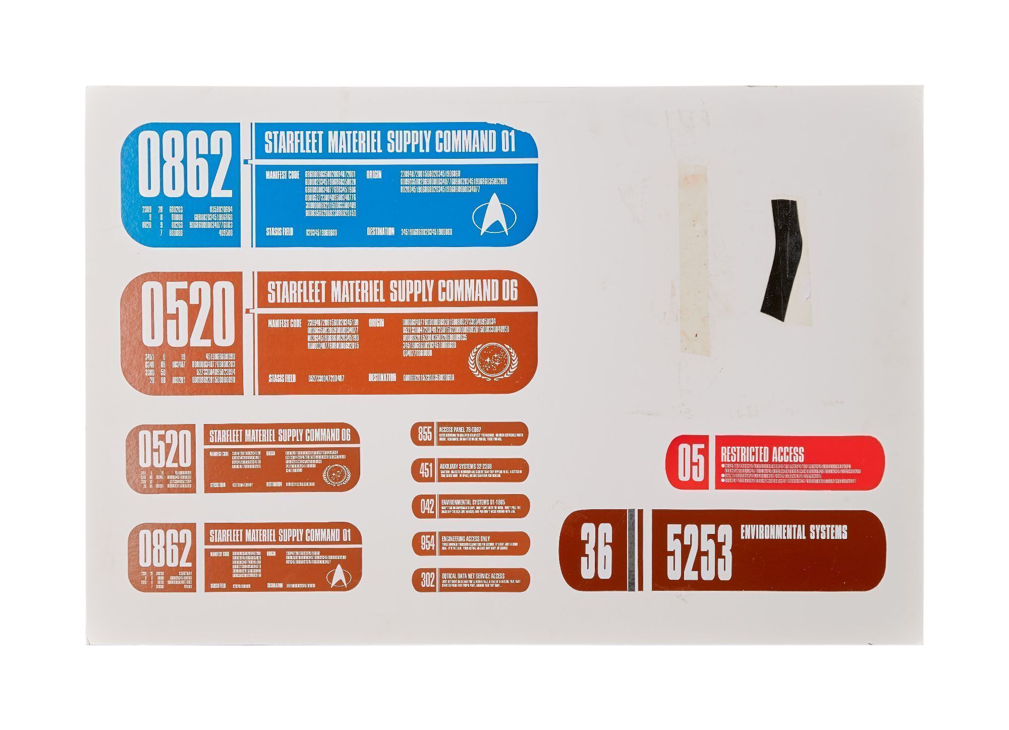 Star Trek: The Next Generation | Production-Made Labels and Decals ...