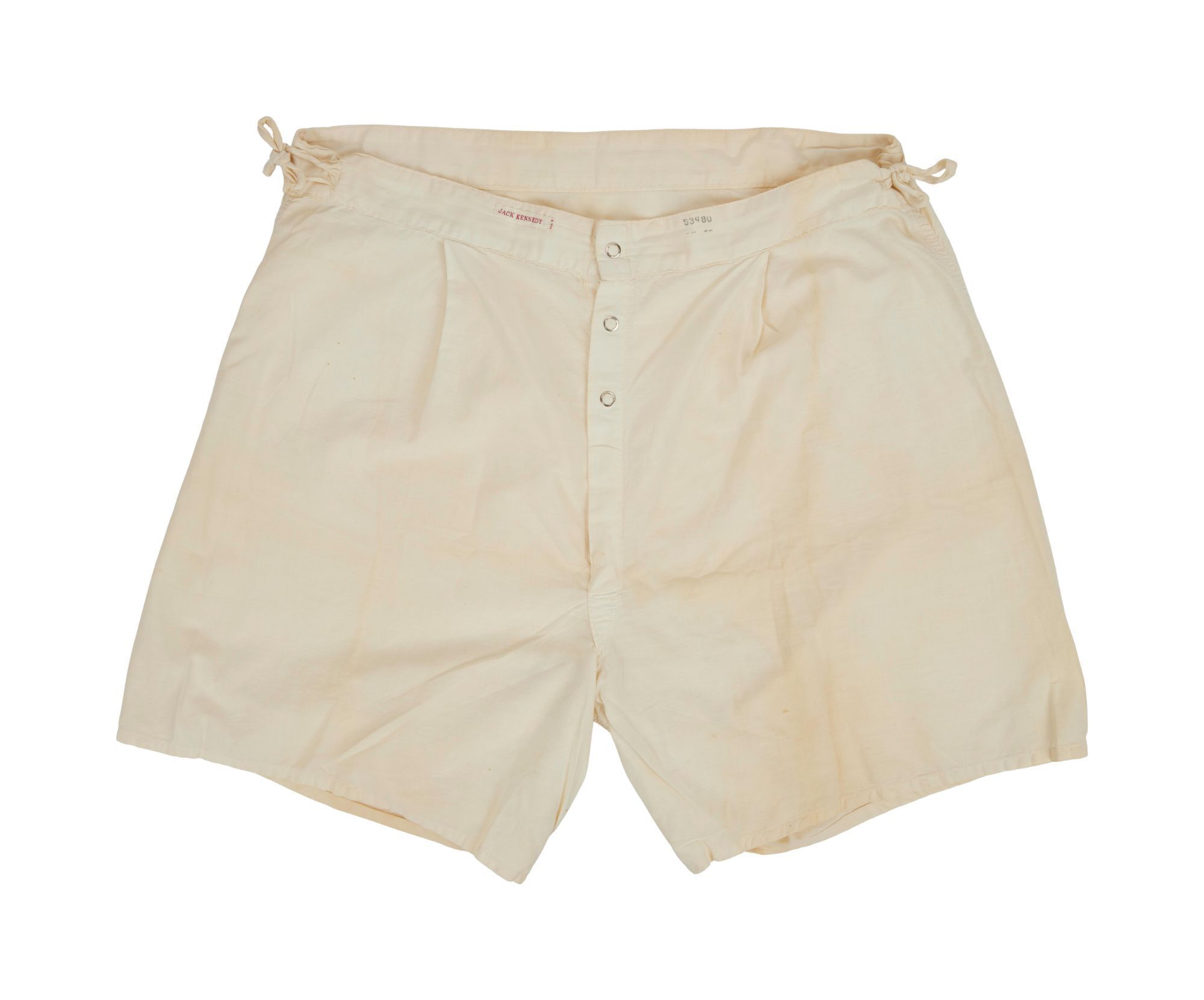 John F. Kennedy | Owned WWII Navy-Issued Boxer Shorts (with letter from ...