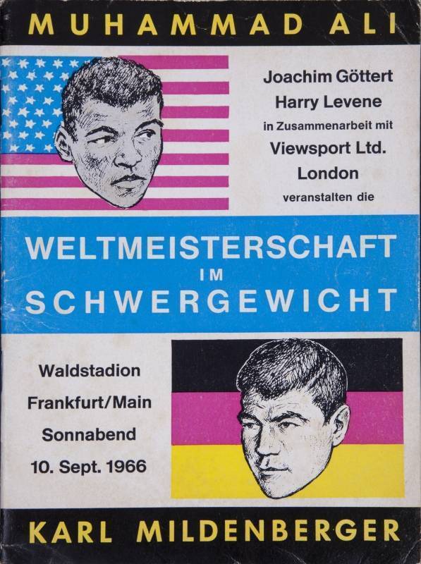 MUHAMMAD ALI VS. KARL MILDENBERGER 1966 OFFICIAL ON-SITE FIGHT PROGRAM