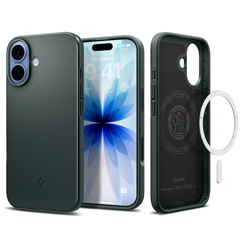 Spigen Θήκη Thin Fit Mag MagSafe iPhone 17 Abyss Green - LABMOBILE