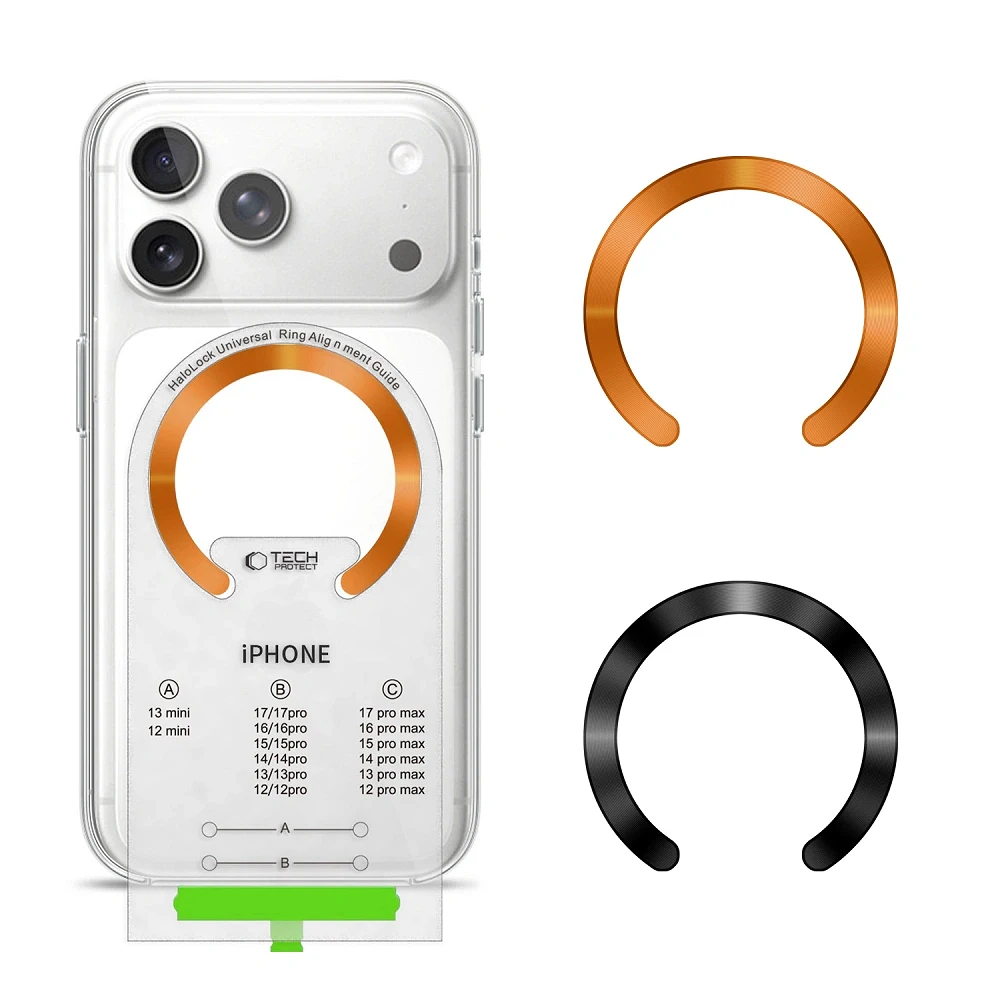 Tech-Protect Αυτοκόλλητο Magsafe MMP‑210 Magnetic Ring 2-Pack Black ...