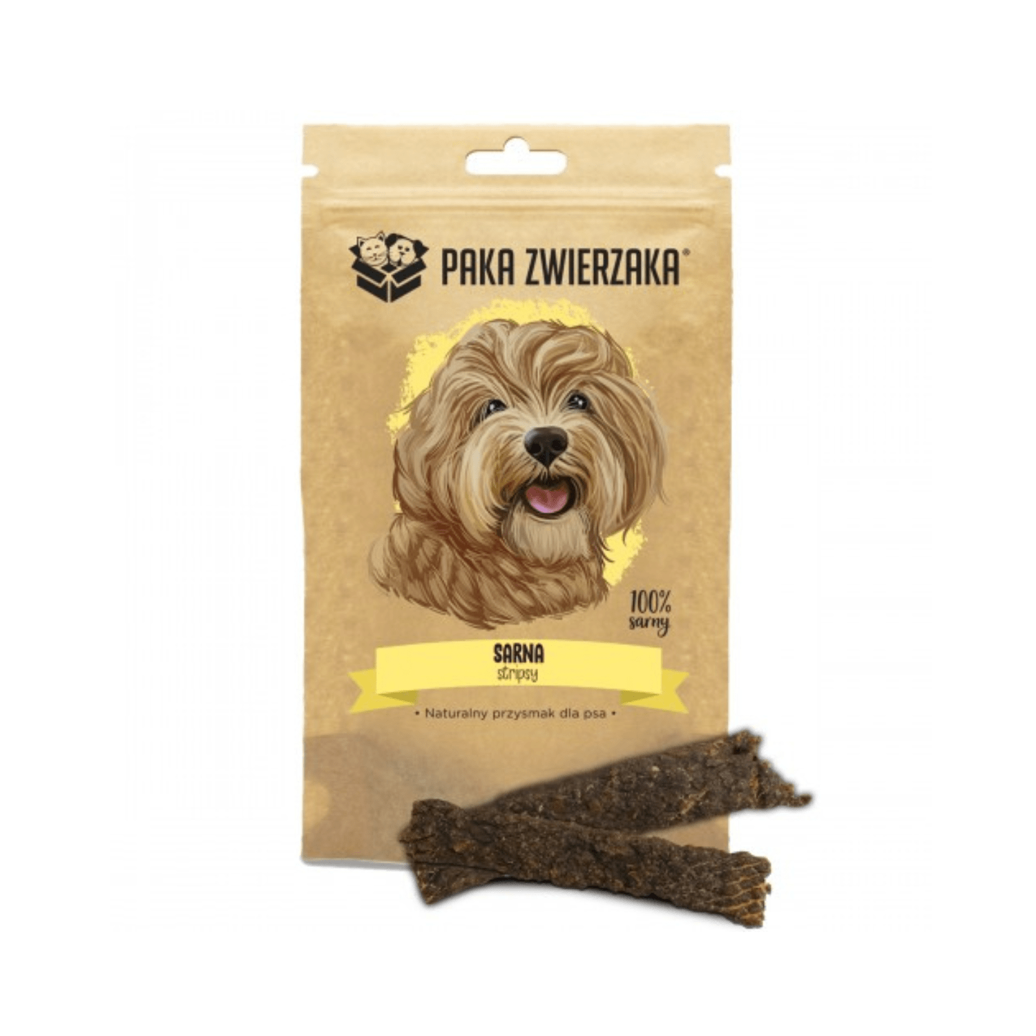 Paka Zwierzaka Przysmak Stripsy Sarna 100% (70g) - PetBox