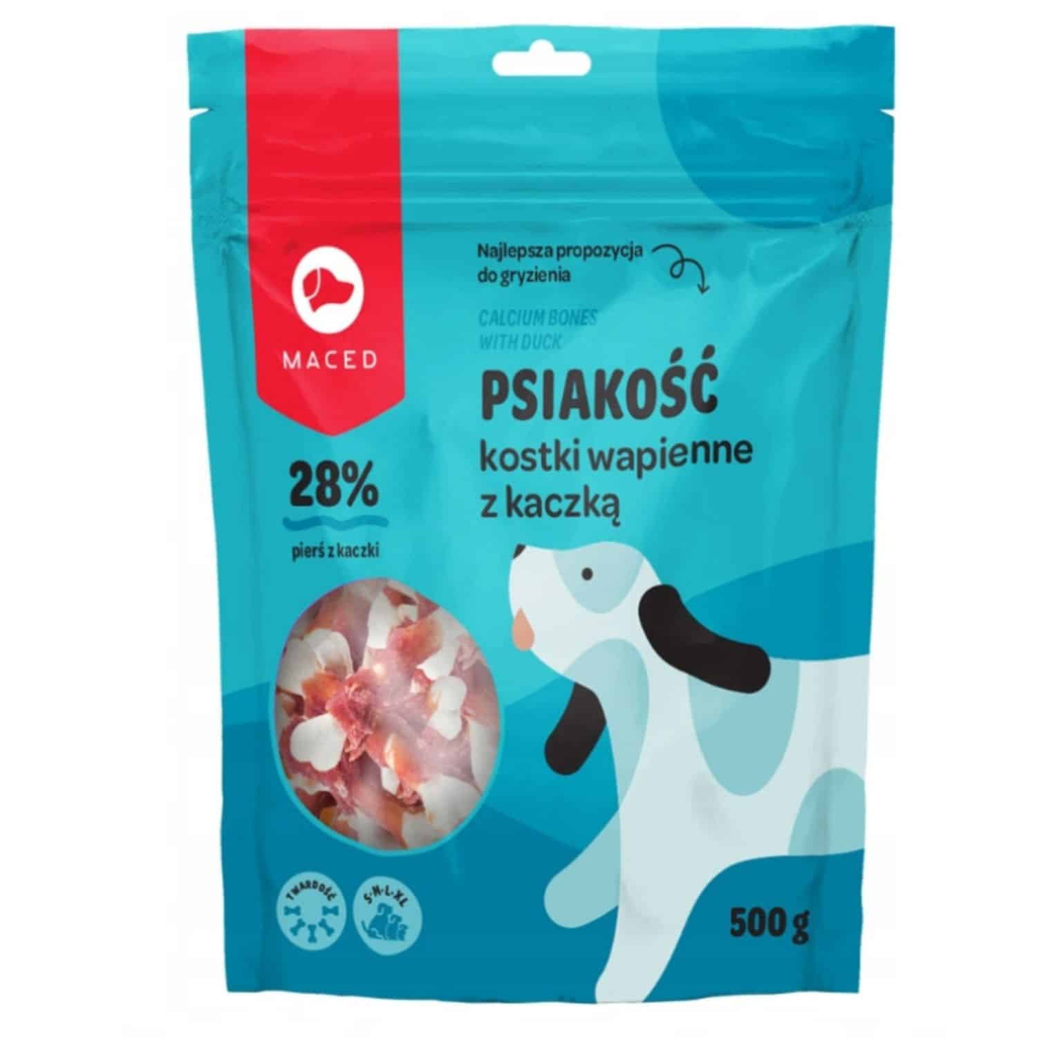 Maced Psiakość Kostki Wapienne z Kaczką 500g - PetBox