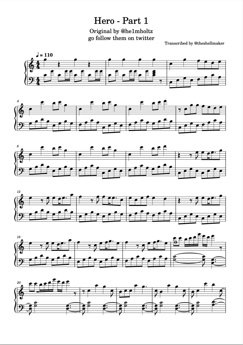 Mili Hero Sheet Music Downloads