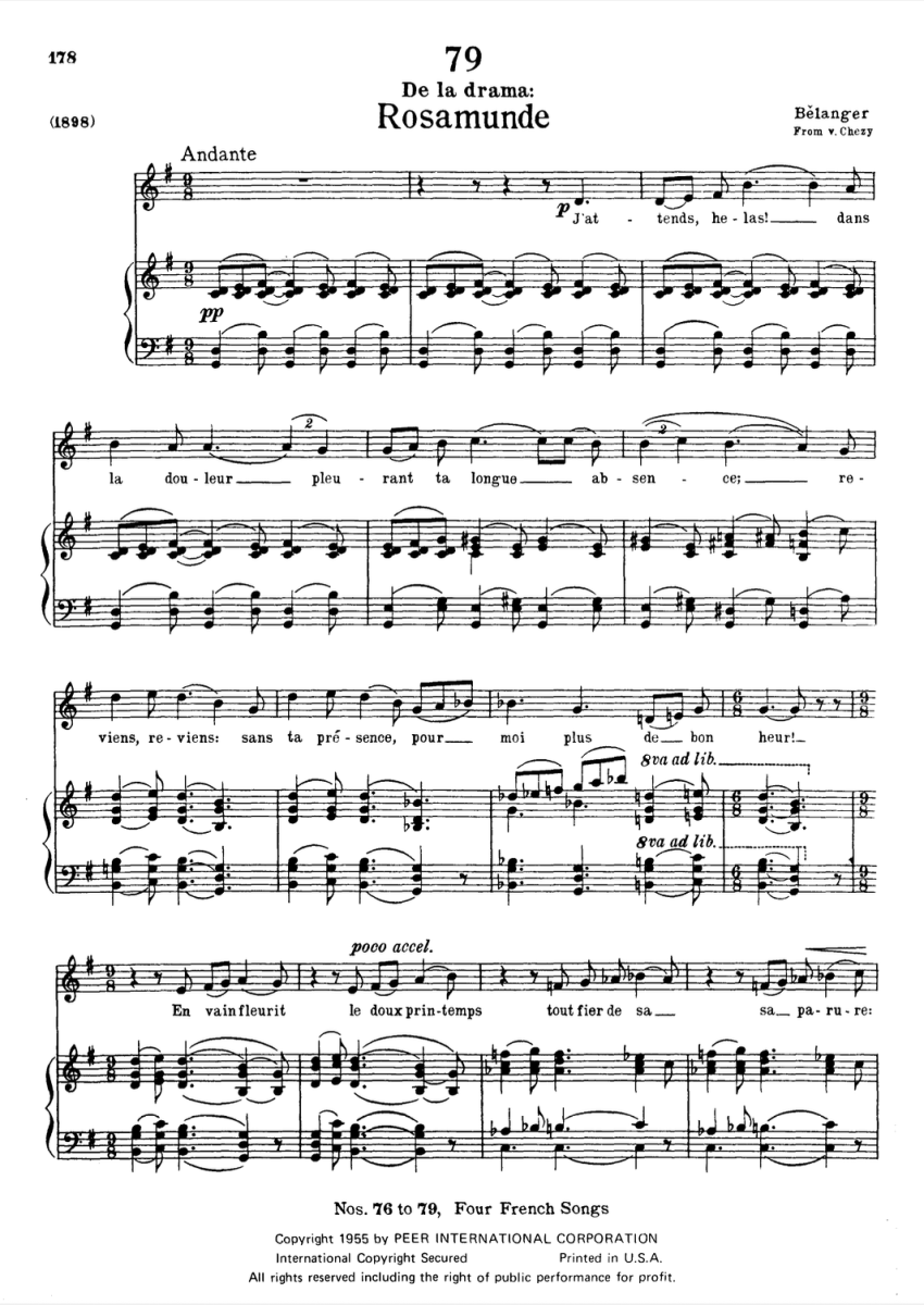 Charles Edward Ives 114 Songs (1922): No. 79 'Rosamunde', S.337 Sheet ...